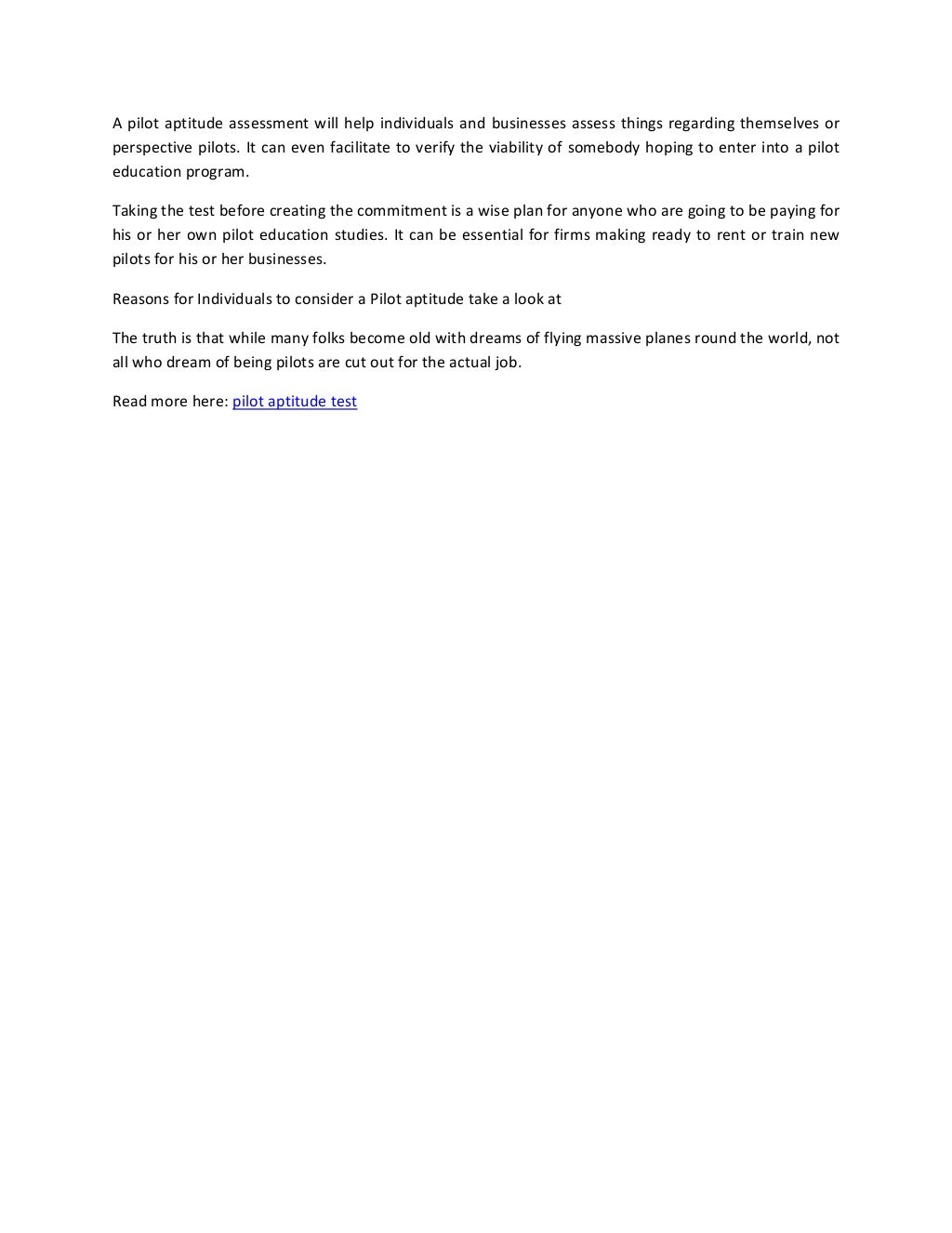 Pilot Aptitude Test pilot-aptitude-test