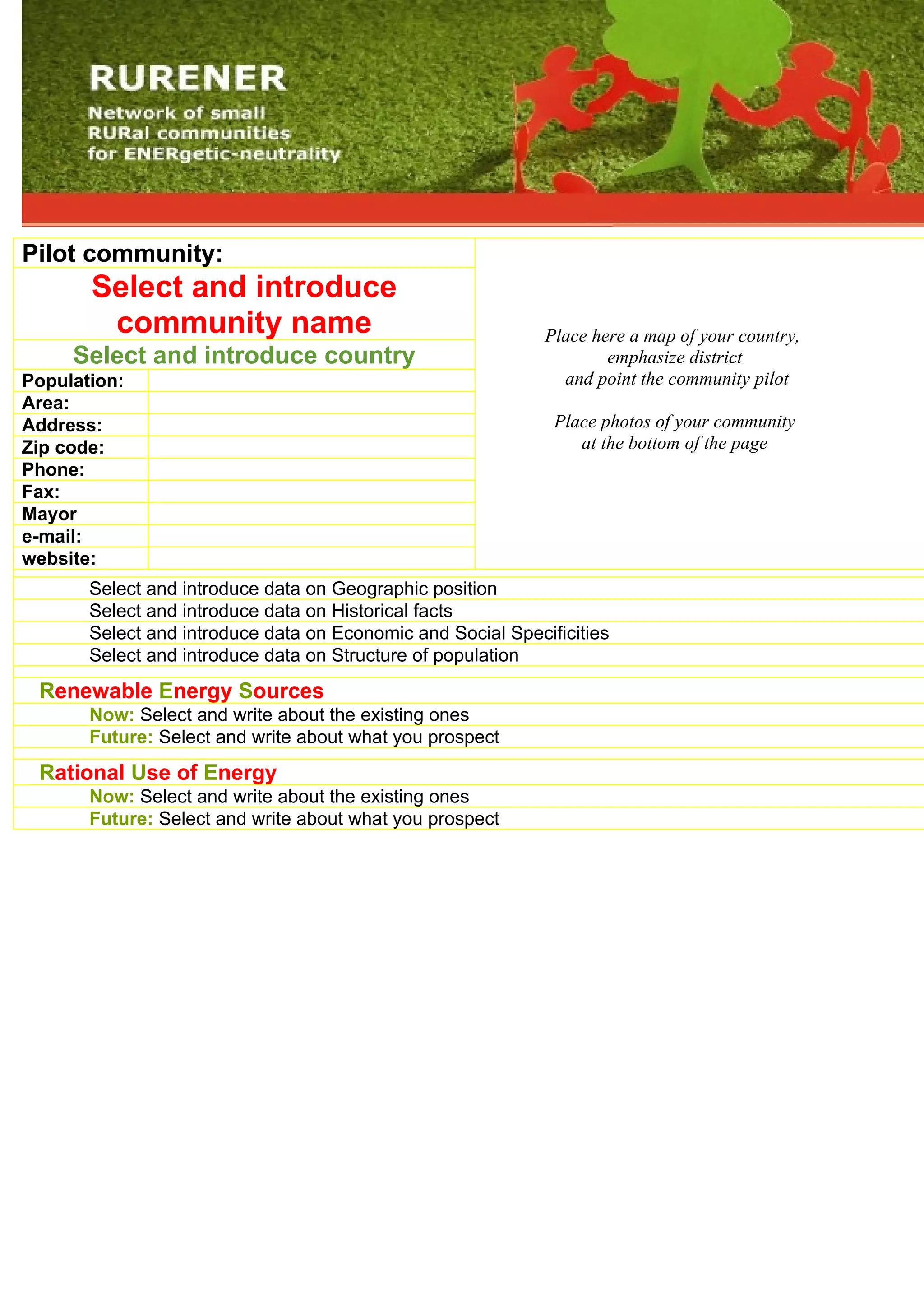Pilot Community Fact Sheet Template | PDF