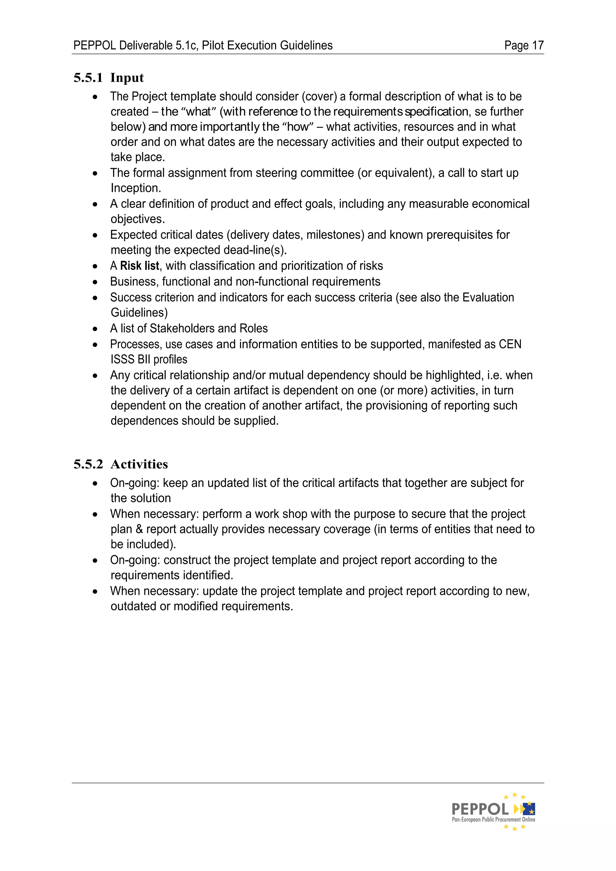 PEPPOL Pilot Execution Guidelines | PDF