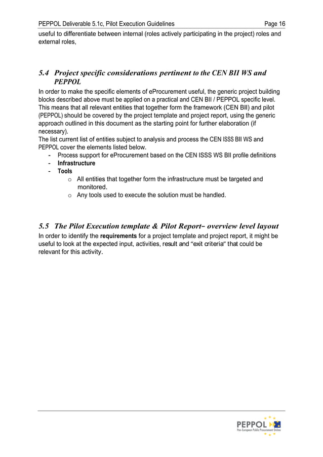 PEPPOL Pilot Execution Guidelines | PDF