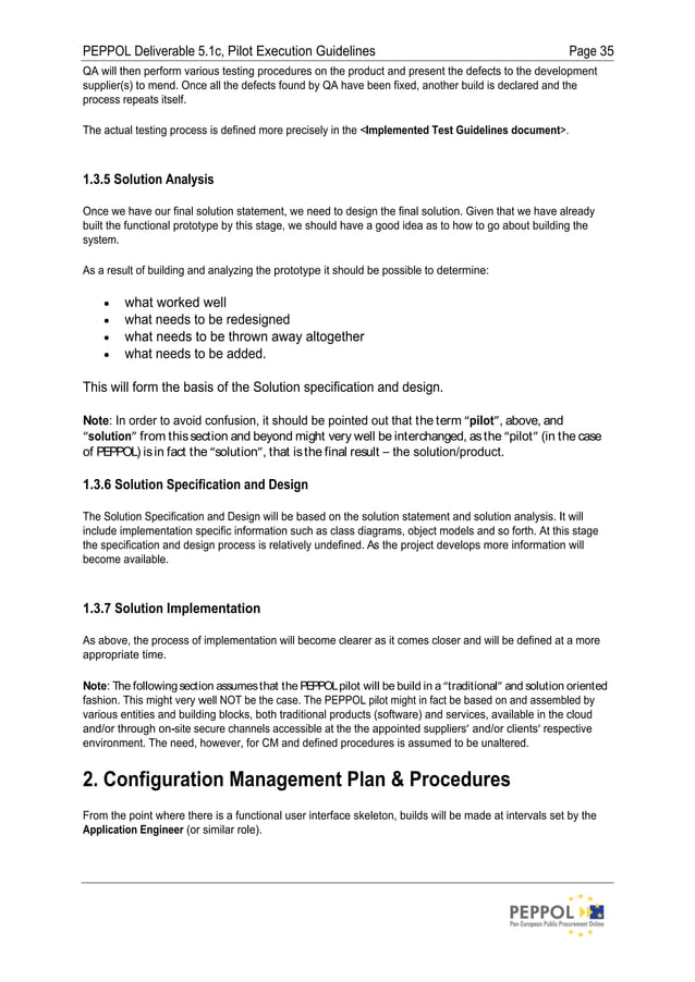PEPPOL Pilot Execution Guidelines | PDF
