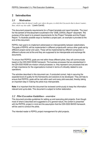 PEPPOL Pilot Execution Guidelines | PDF