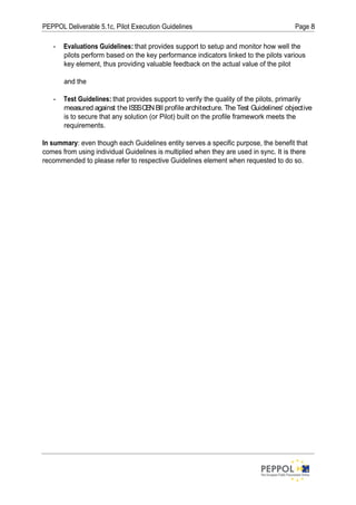 PEPPOL Pilot Execution Guidelines | PDF