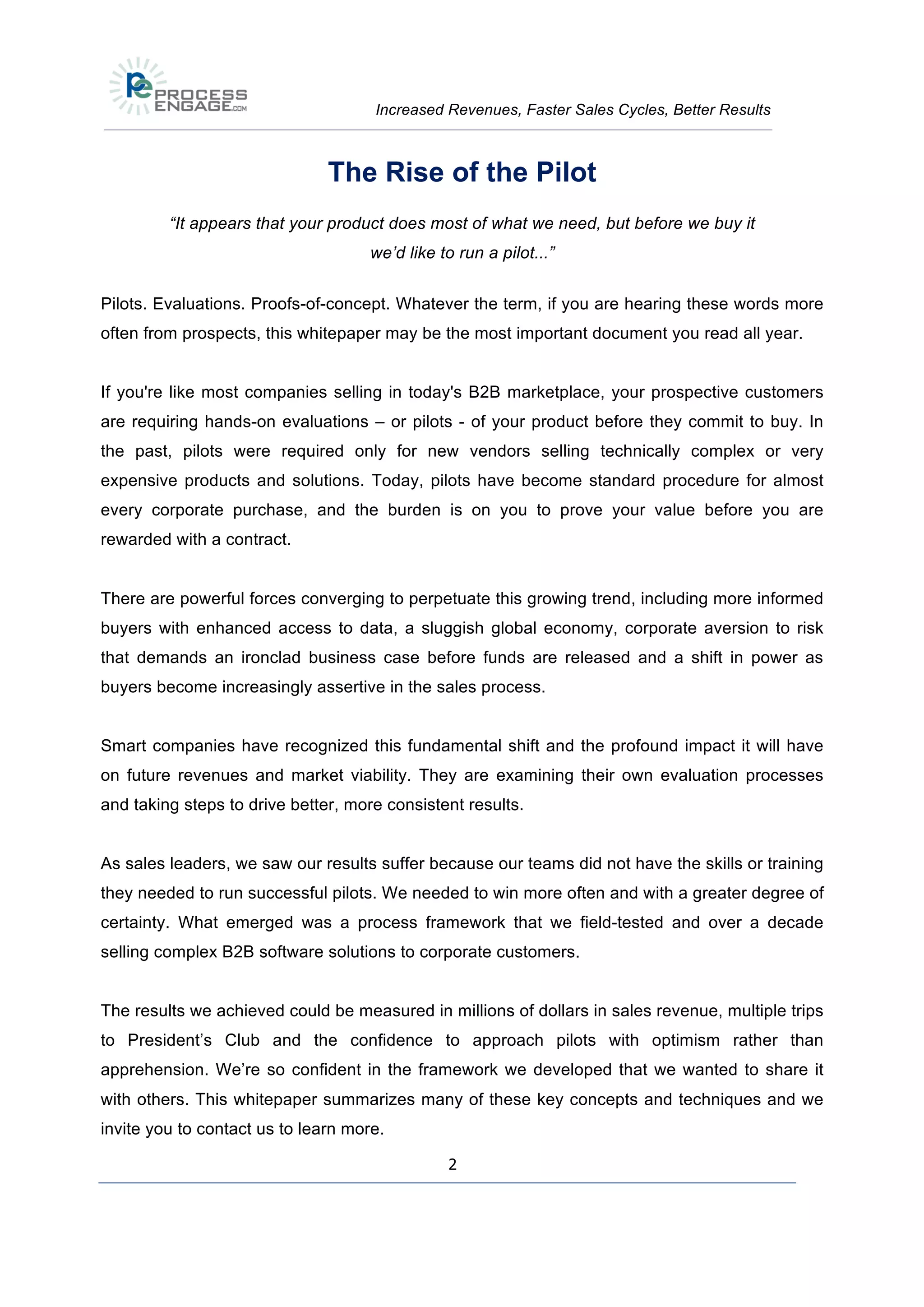 The Pilot Engage Pilot Framework | PDF