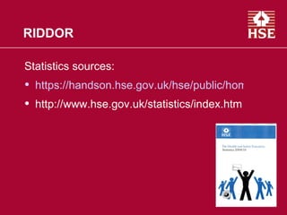 Reporting of Injuries, Diseases and Dangerous Occurrences Regulations | PPT