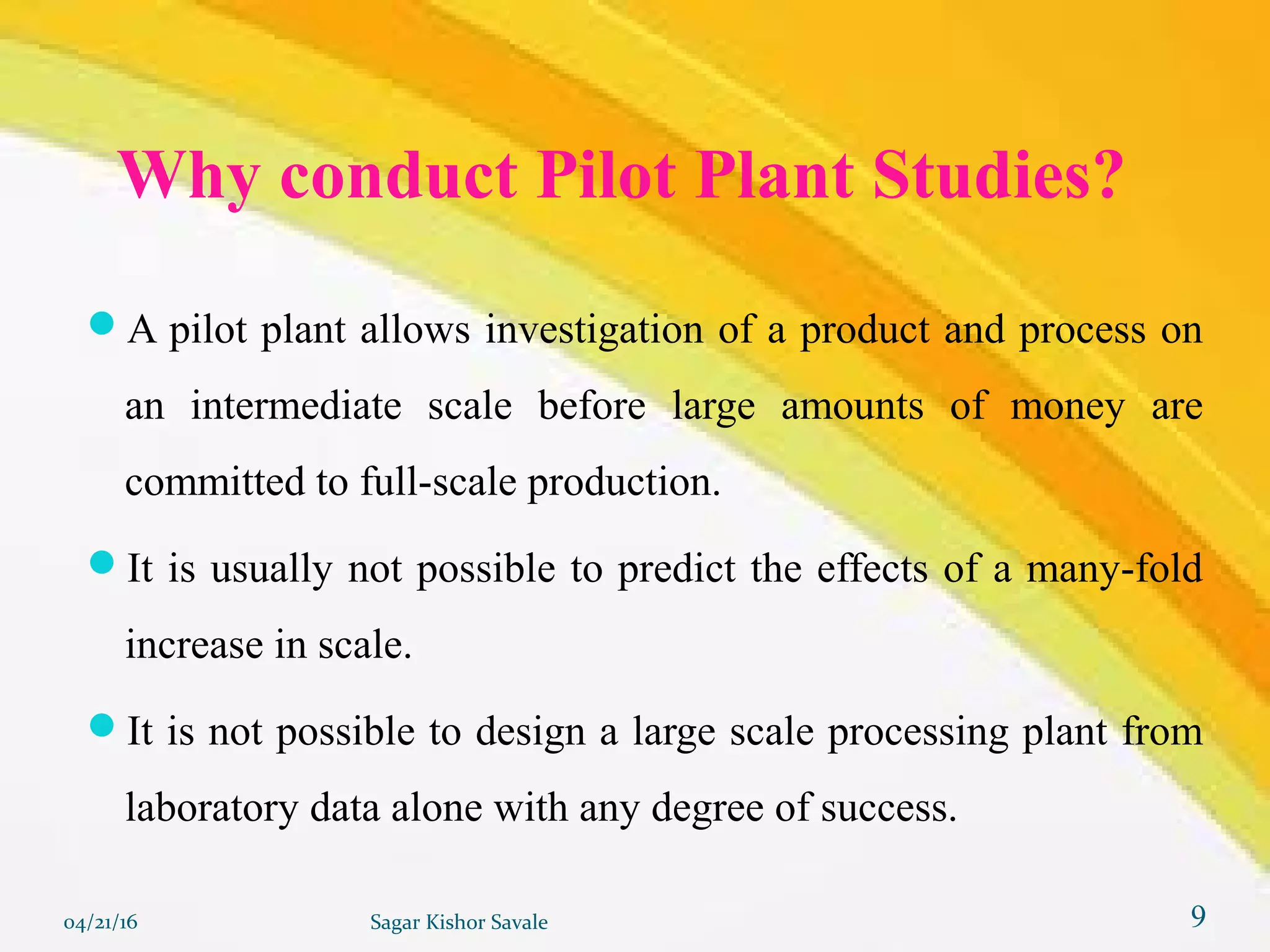 Pilot plant | PPT