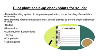 pilot plant scale techniques | PPT