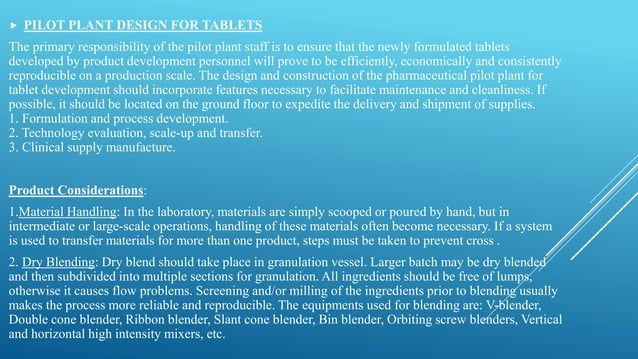 PILOT PLANT SCALE-UP TECHNIQUES ppt.pptx | Pharmaceutical Industry ...