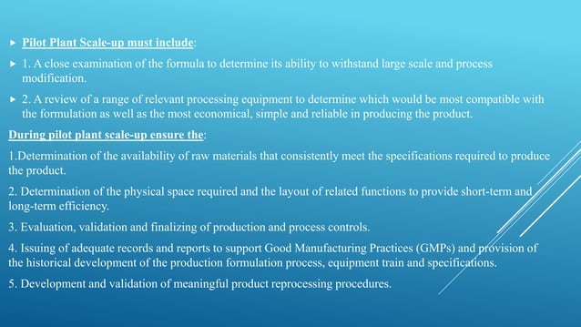 PILOT PLANT SCALE-UP TECHNIQUES ppt.pptx | Pharmaceutical Industry ...