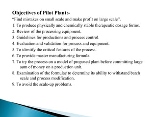 pilot plant scale slide share.ppt