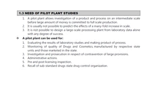 PILOT PLANT SCALE UP- TECHNIQUES FROM LABORATORY TO INDUSTRY | PPTX