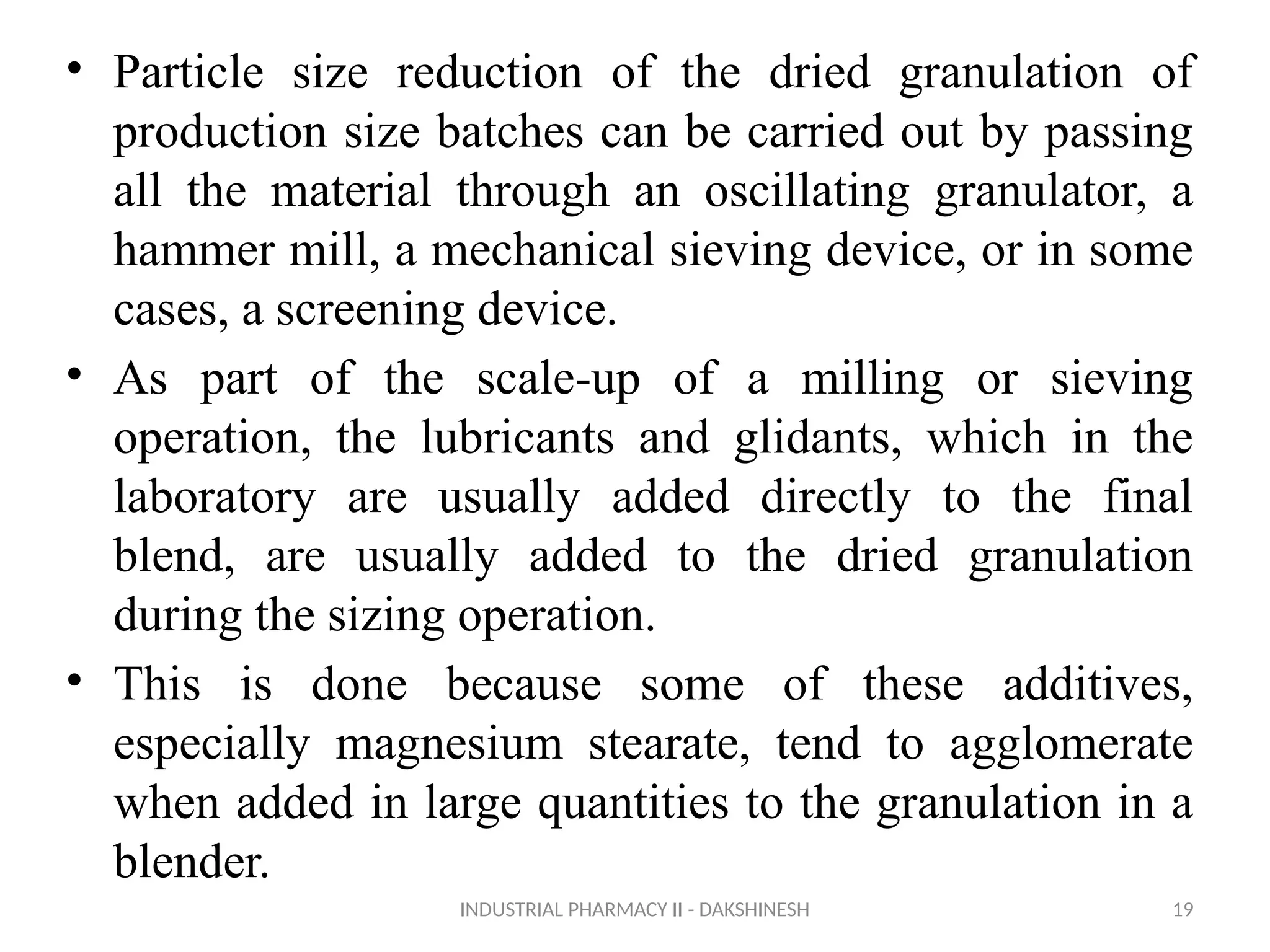 Pilot Plant Scale Up Considerations for Solids | PPTX