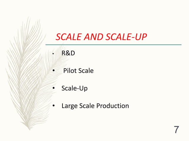 Pilot plant scale up. | PPT | Free Download
