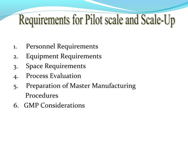 Pilot plant & scale up techniques | PPT | Manufacturing Industry | Industries