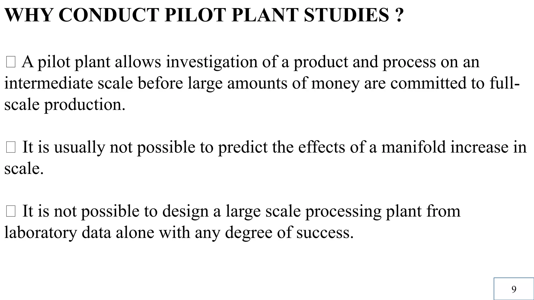 Pilot plant scale up techniques | PPTX