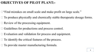 Pilot plant scale up techniques | PPTX