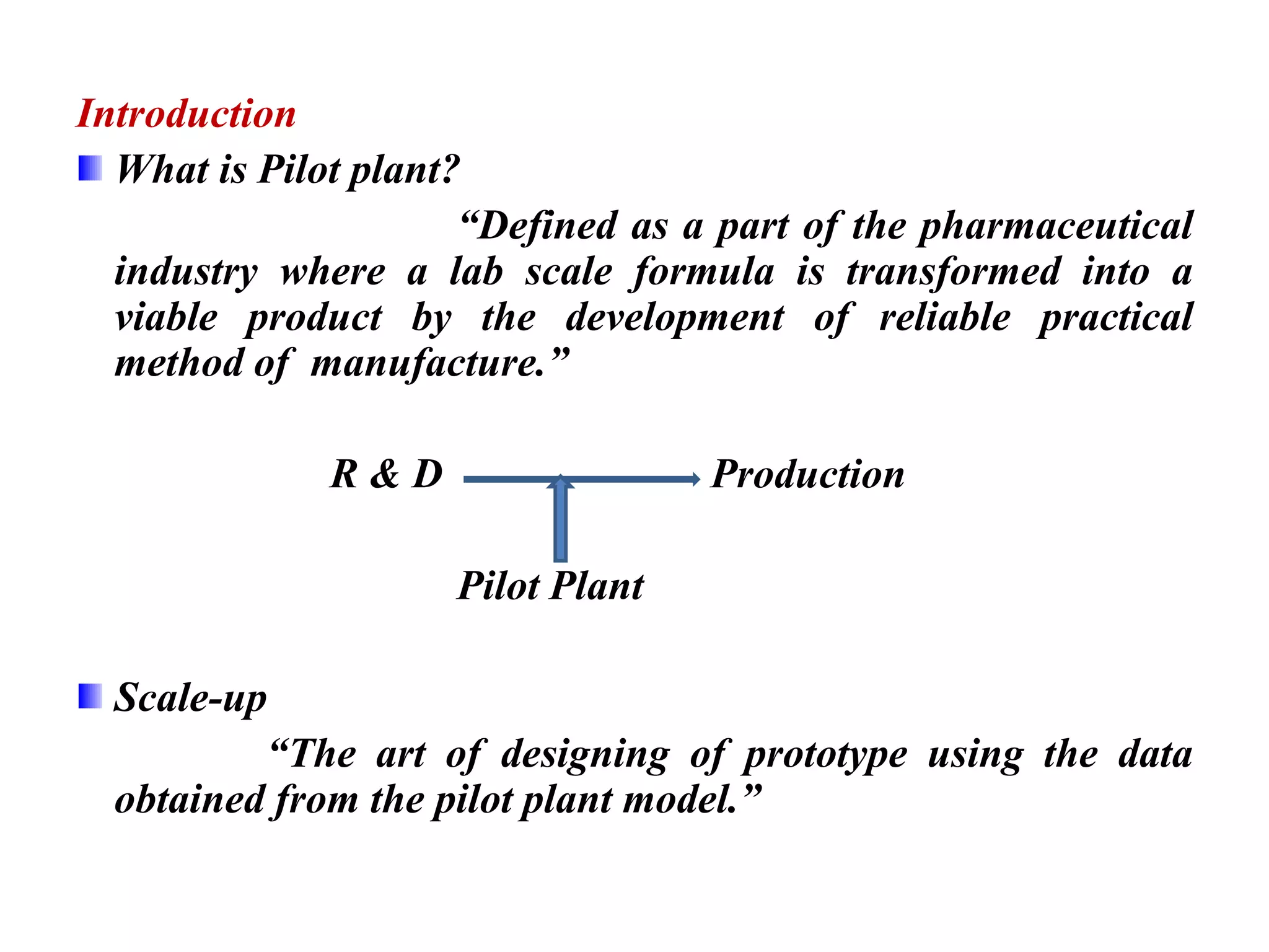 Pilot plant scale up techniques (1) | PPTX