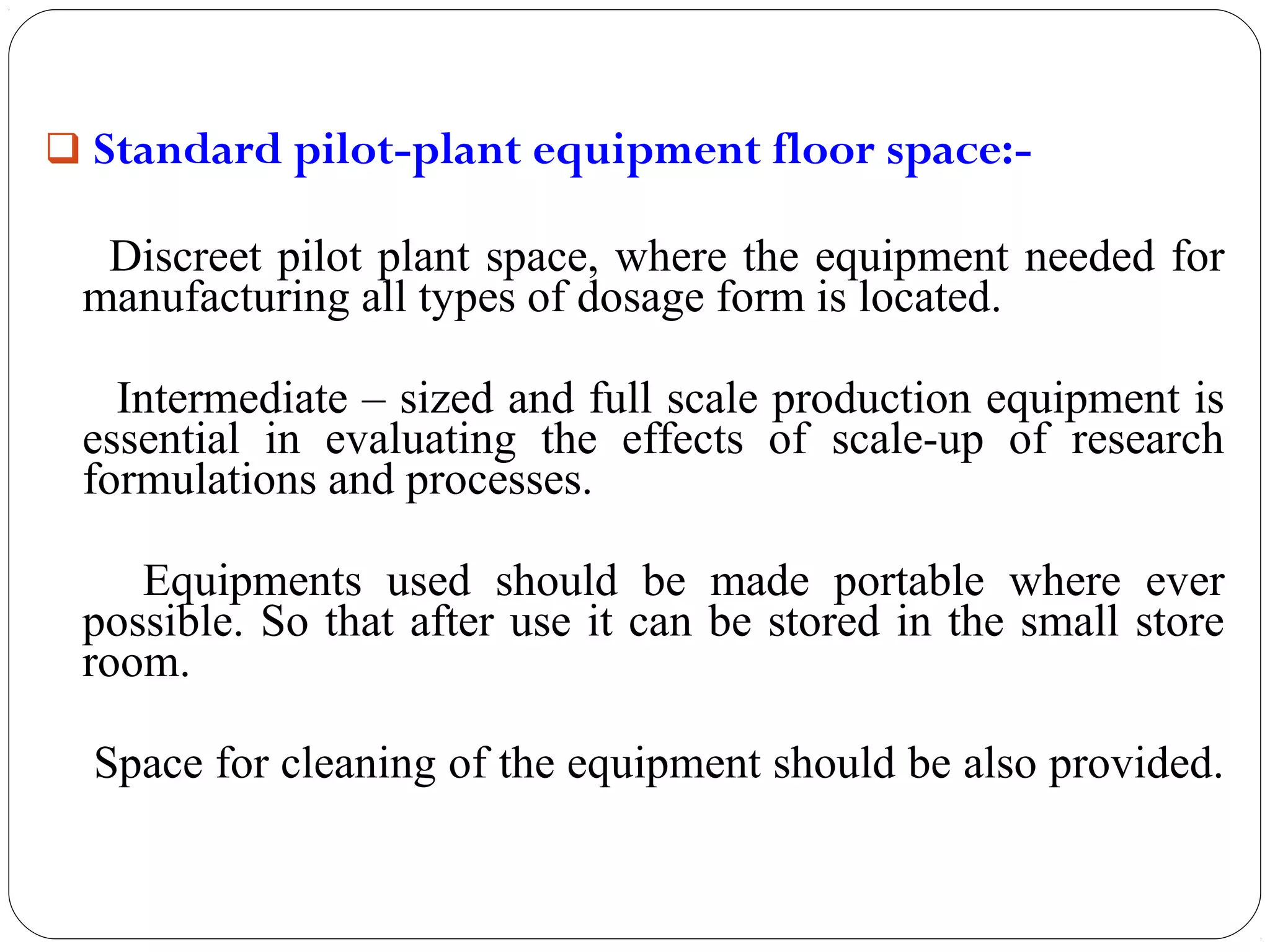Pilot plant scale up techniques | PPT