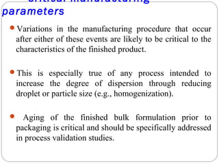 Pilot plant scaleup techniques used in pharmaceutical manufacturing | PPT