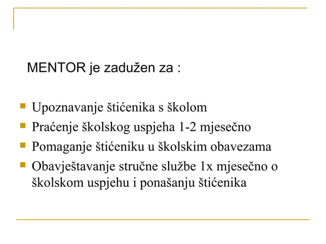 Pilot Projekt - Mentor | PPT