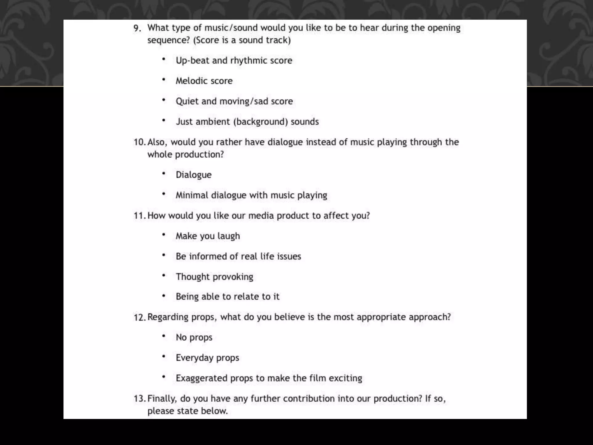 Pilot questionnaire | PPTX