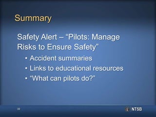 Safety Alert: Pilots... Manage Risks to Ensure Safety | PPTX