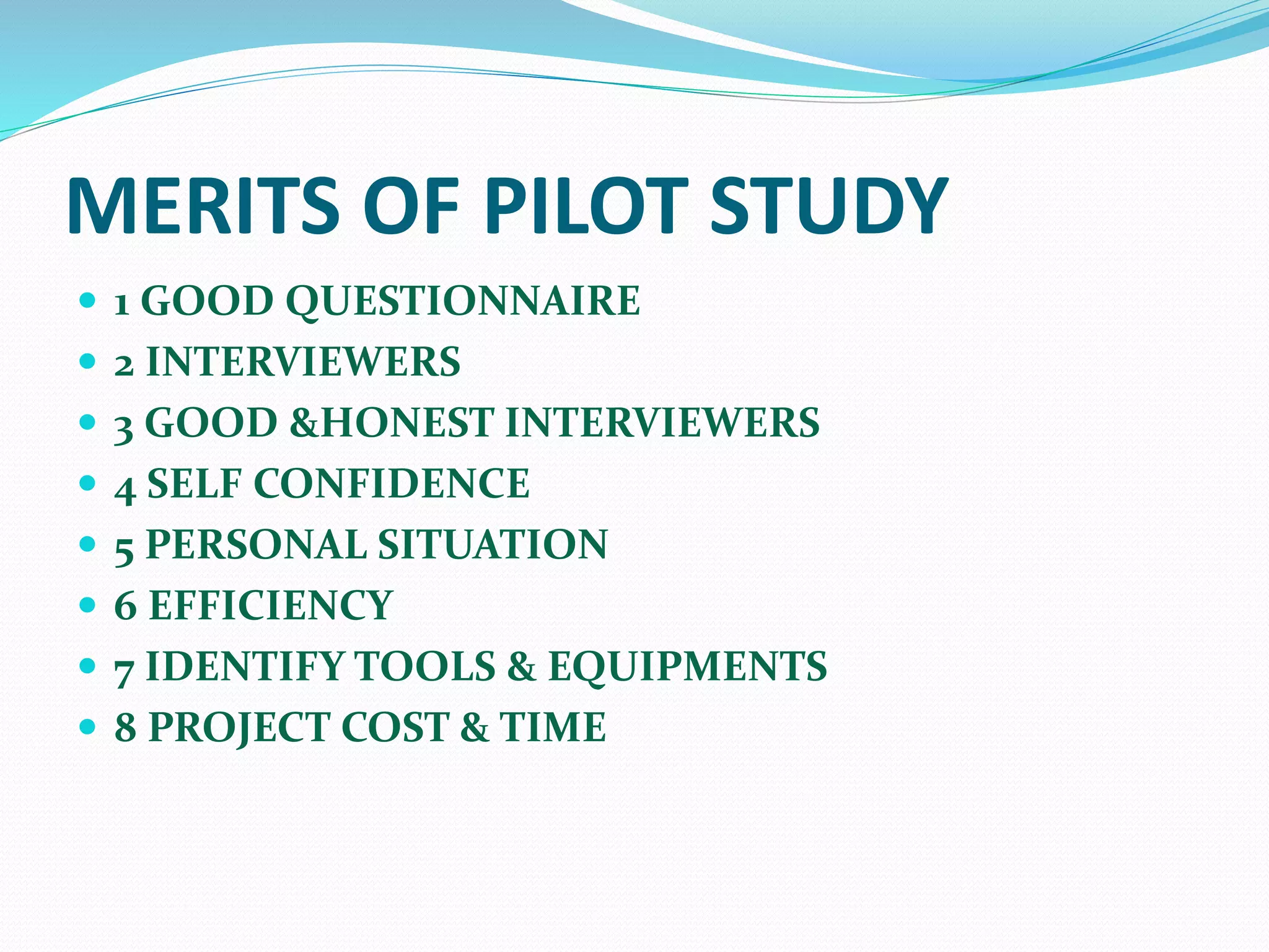 Pilot study &pre testing ppt1 | PPTX
