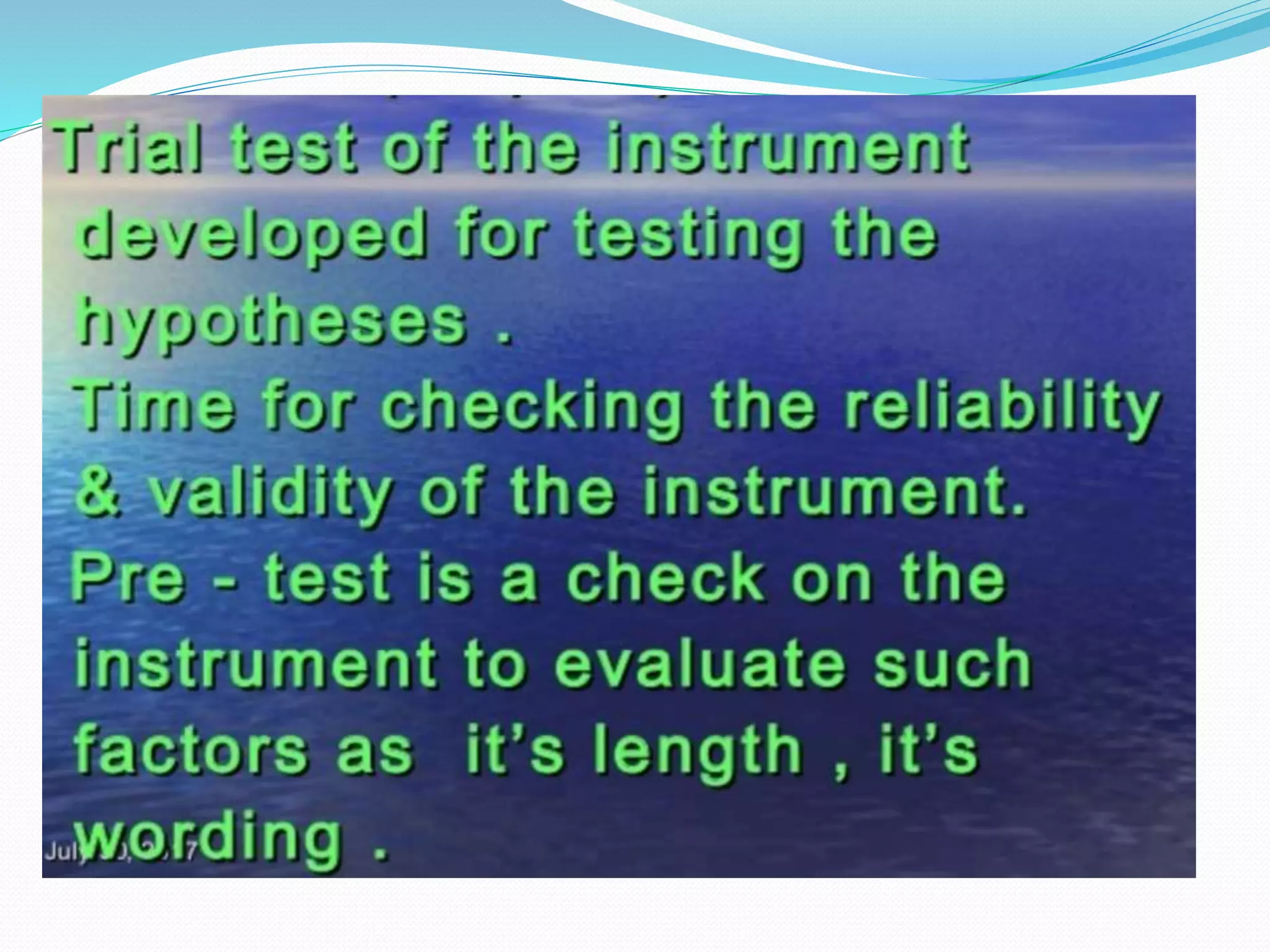 Pilot study &pre testing ppt1 | PPTX