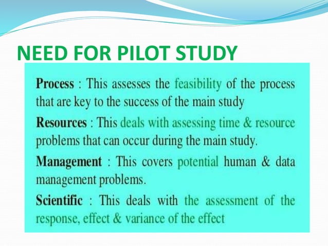 Pilot study &pre testing ppt1 | PPTX