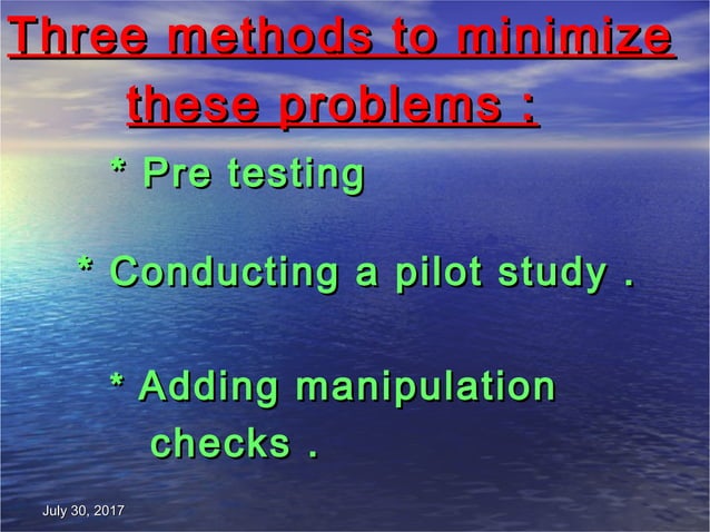 Pilot study | PPT | Educational Assessment | Education