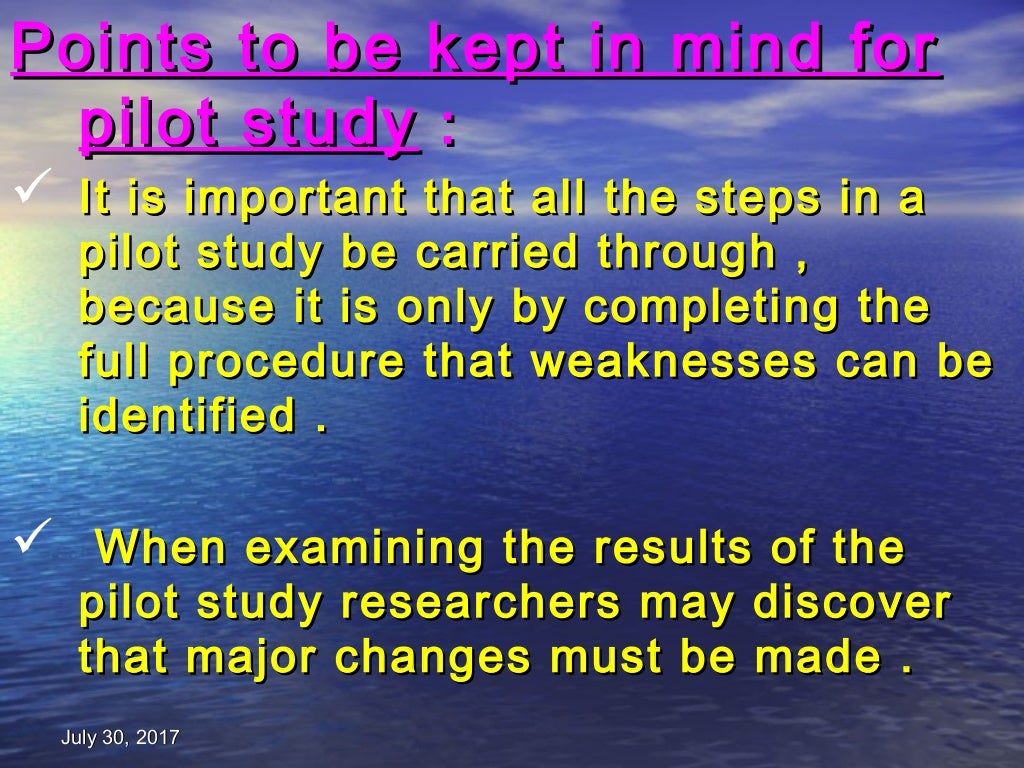 Pilot Study pilot-study