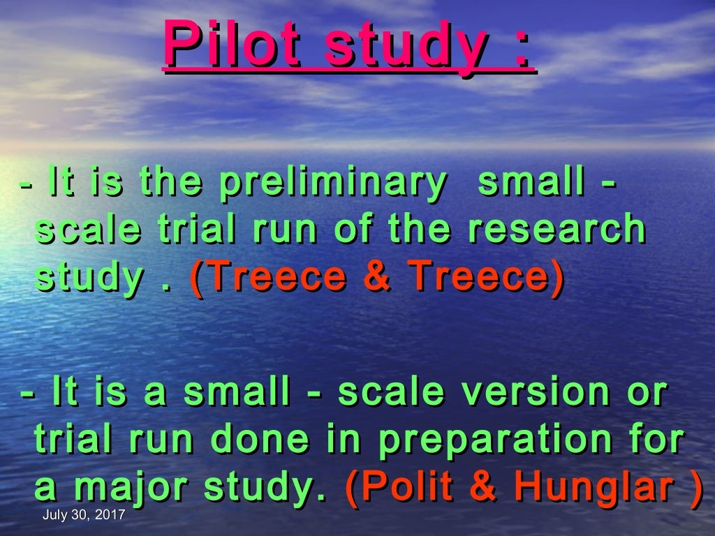 Pilot Study pilot-study