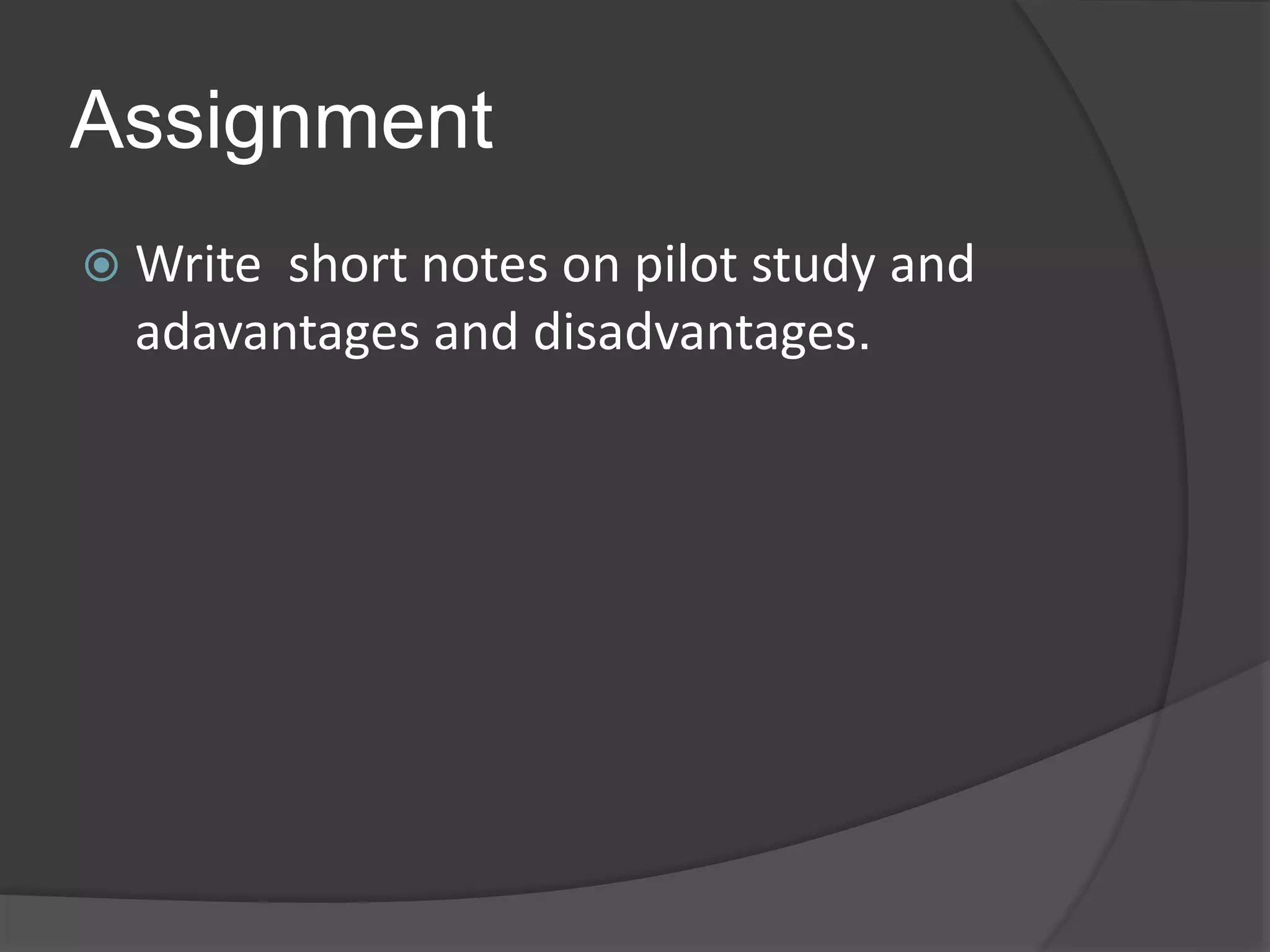 Pilot study | PPTX