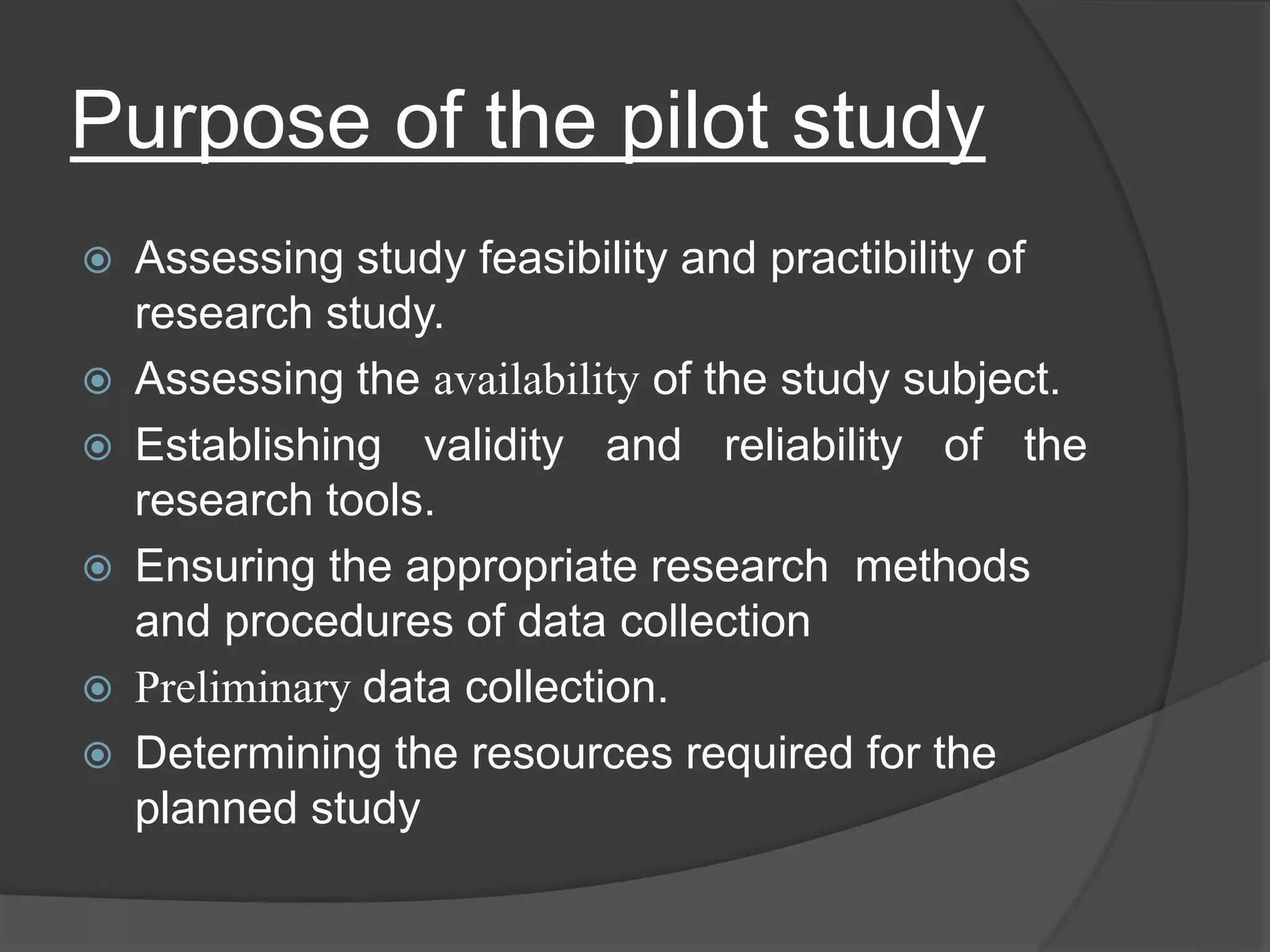 Pilot study | PPTX