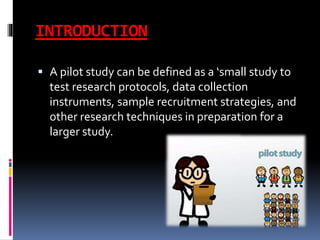 PILOT STUDY IN RESEARCH PRESENTATION/RESEARCH AND STATISTICS | PPTX