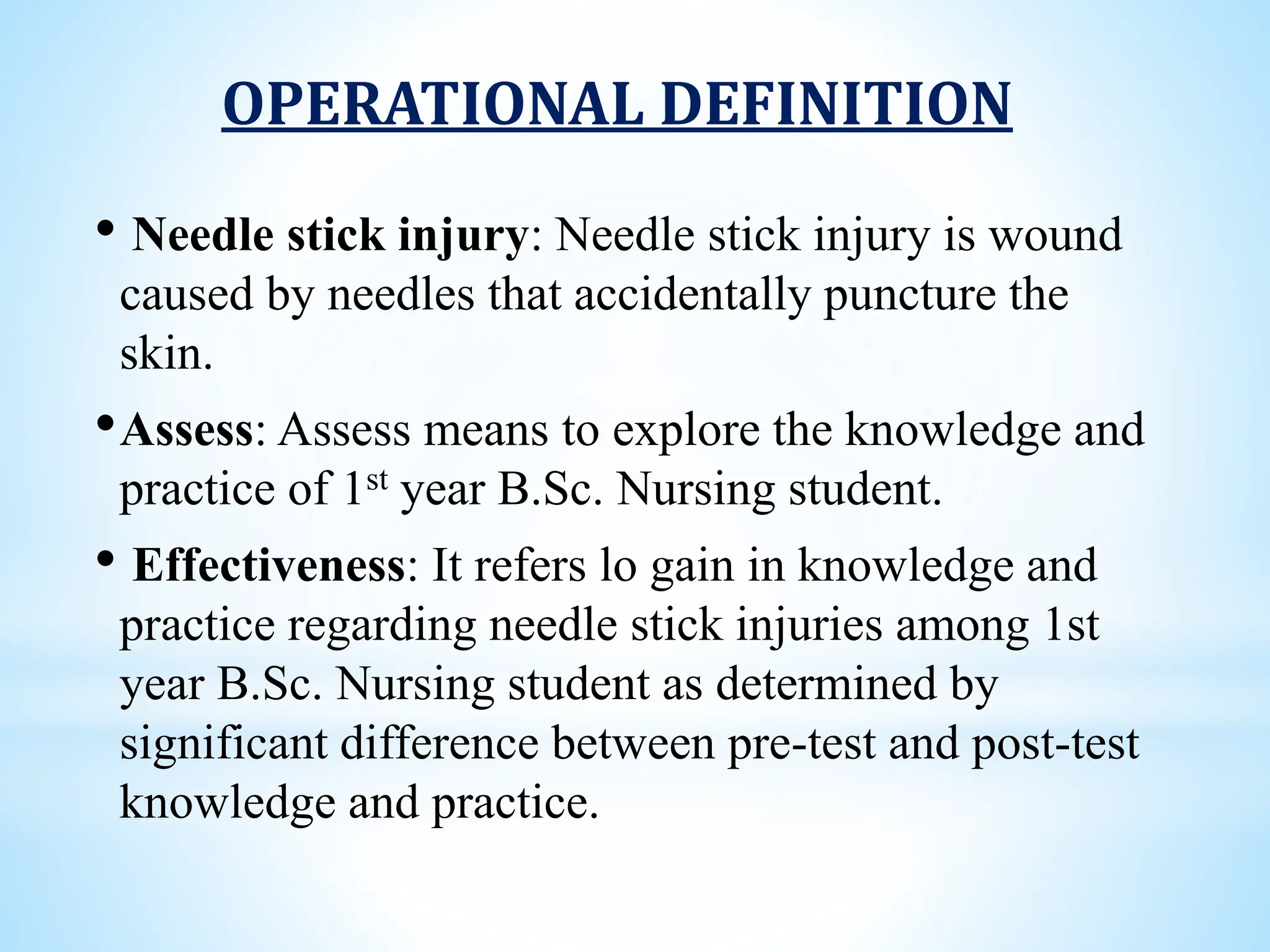 PILOT STUDY PPT BY ADI on prevention and post exposure prophylaxis of ...