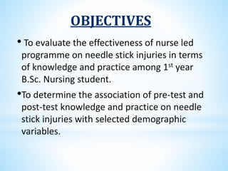 PILOT STUDY PPT BY ADI on prevention and post exposure prophylaxis of ...