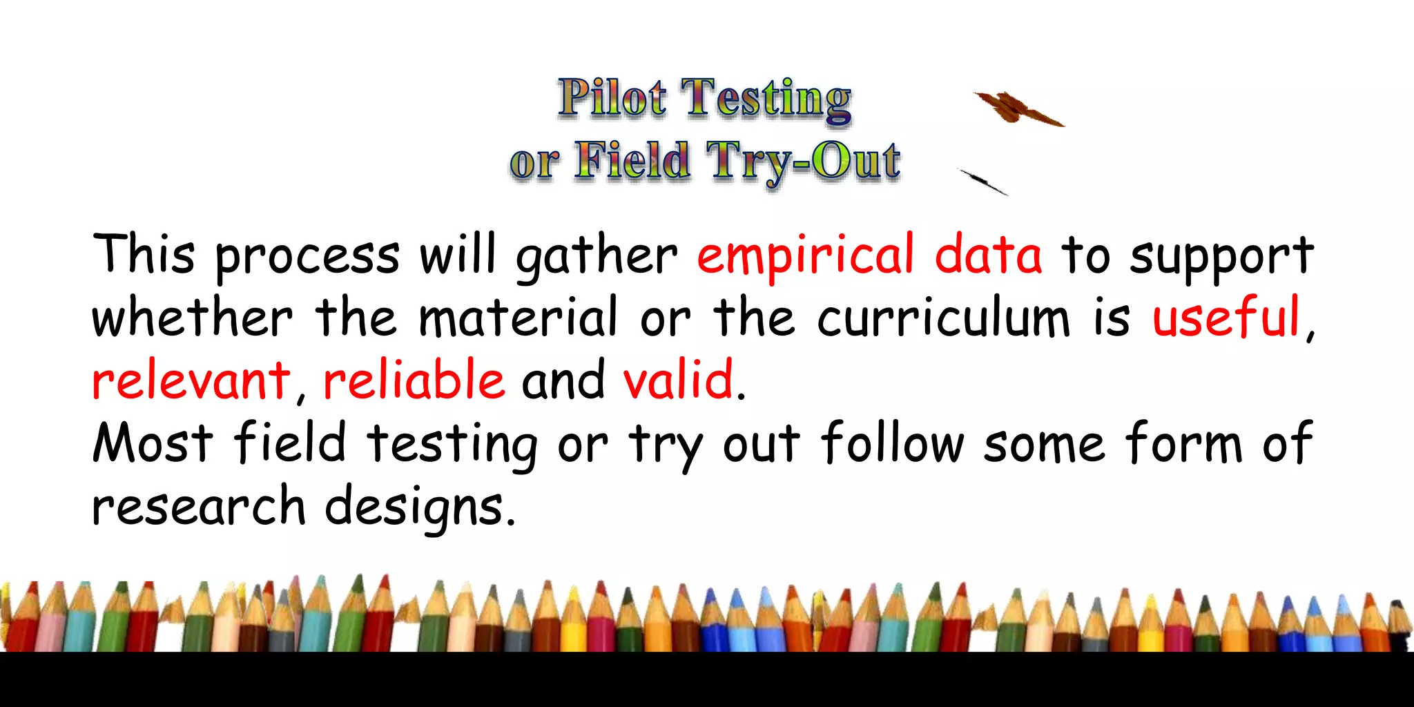 Pilot testing, monitoring and evaluating the implementation of the ...