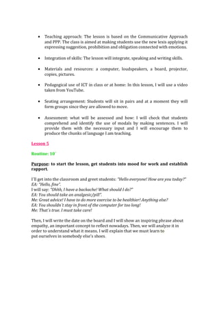 Lesson plan 5 | PDF