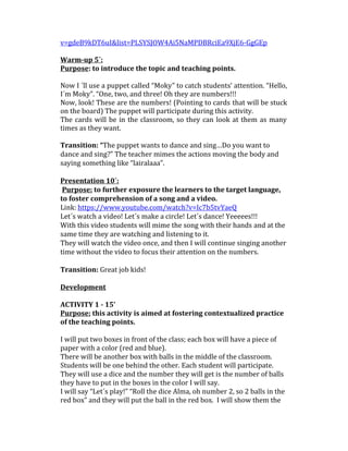 Lesson plan 1 & 2 | PDF