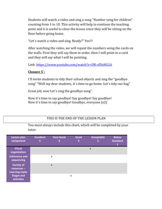 Lesson plan 1 & 2 | PDF