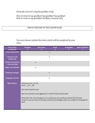 Mock lesson plan | PDF