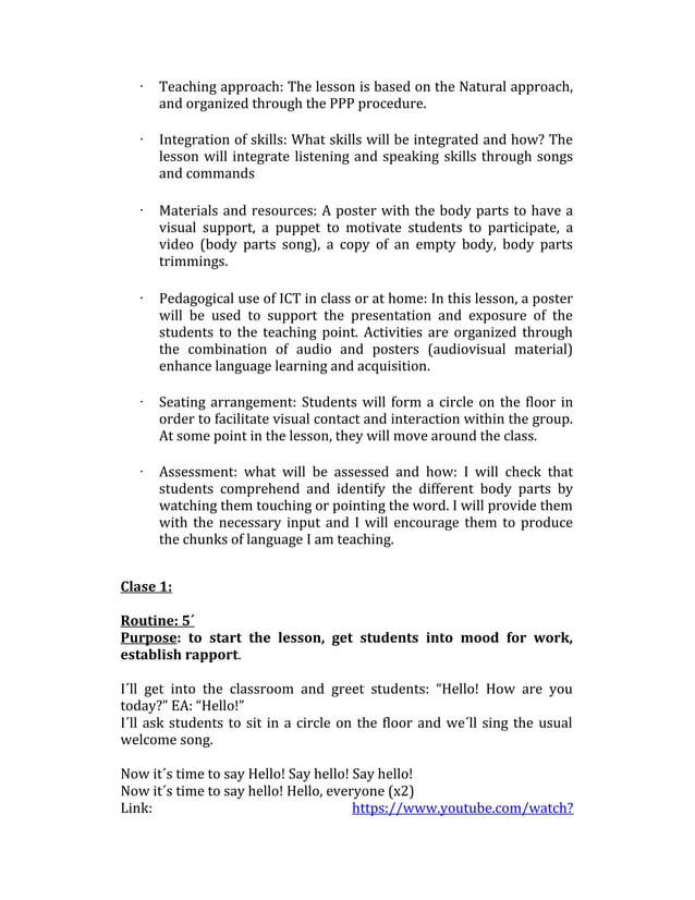 Mock lesson plan | PDF