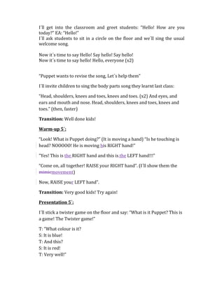 Mock lesson plan | PDF