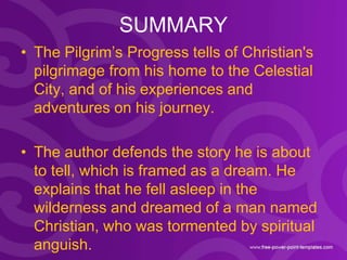 Pilgrim's progress 1part | PPTX