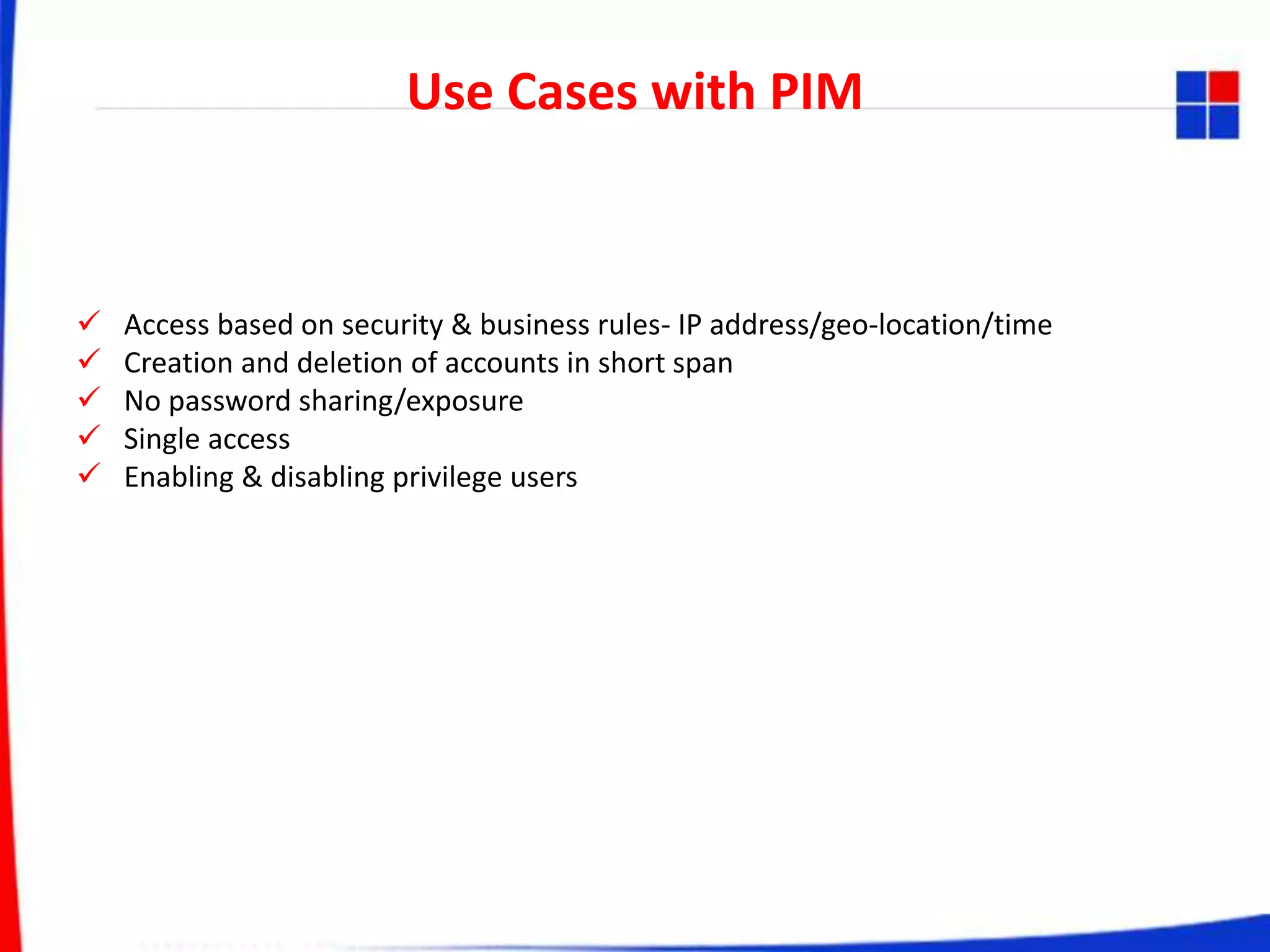 privileged identity management pim | PPTX