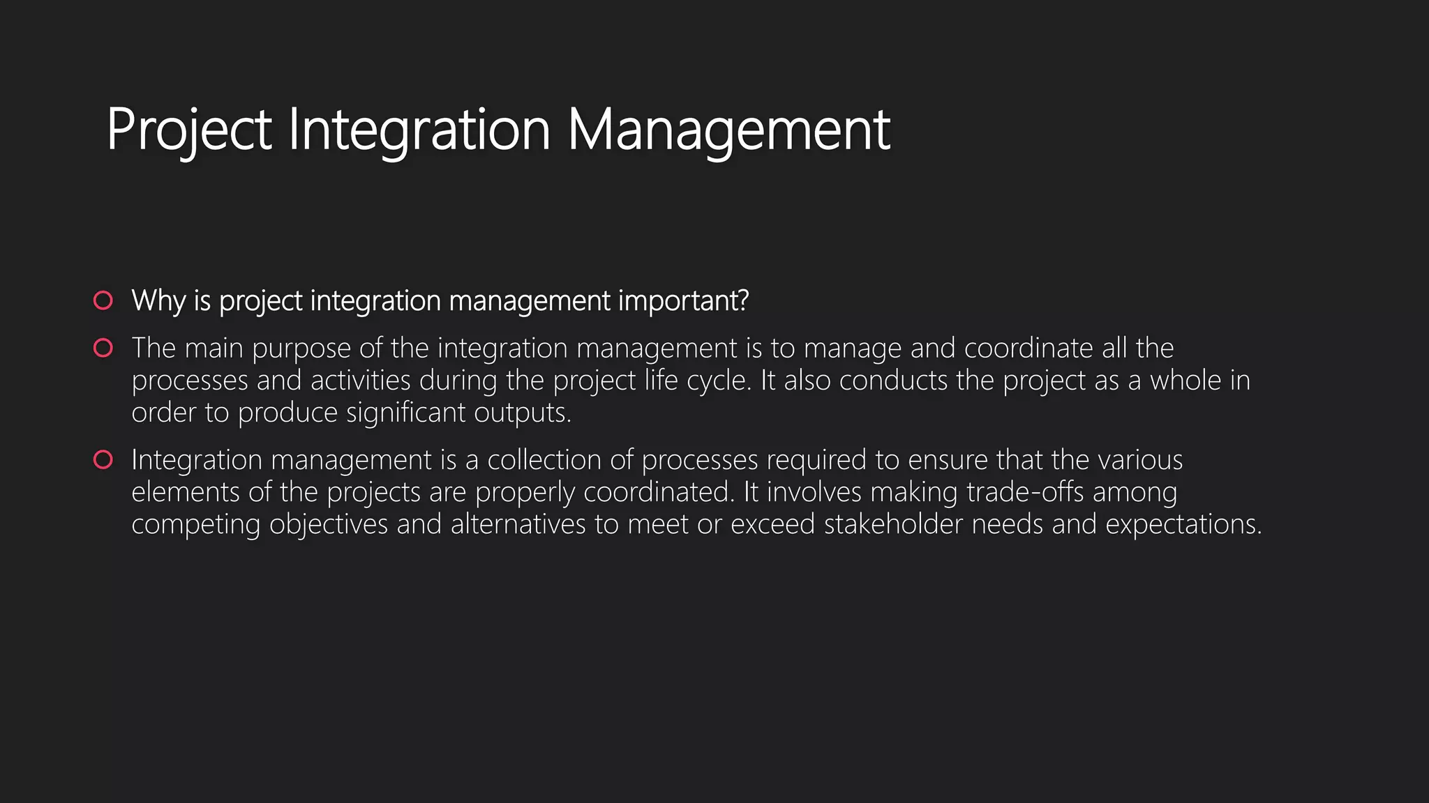 Project integration management | PPT