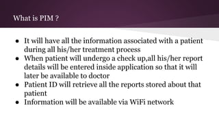 Patient Information Manager | PPTX