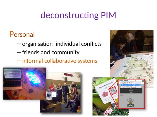 Deconstructing and reconstructing PIM (Personal Information Management) | PPT