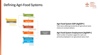 Beyond agriculture: Measuring agri-food system GDP and employment | PDF